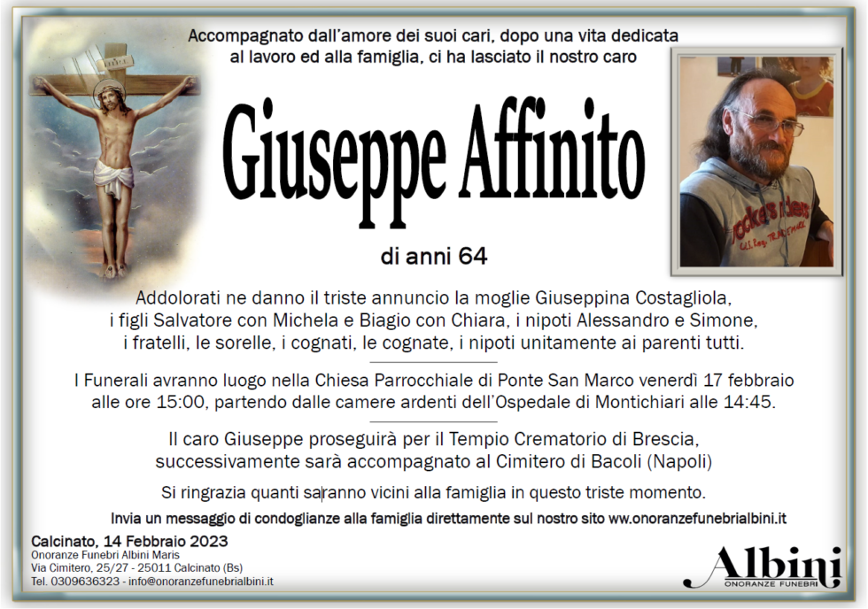 Affinito Giuseppe - Onoranze Funebri Albini